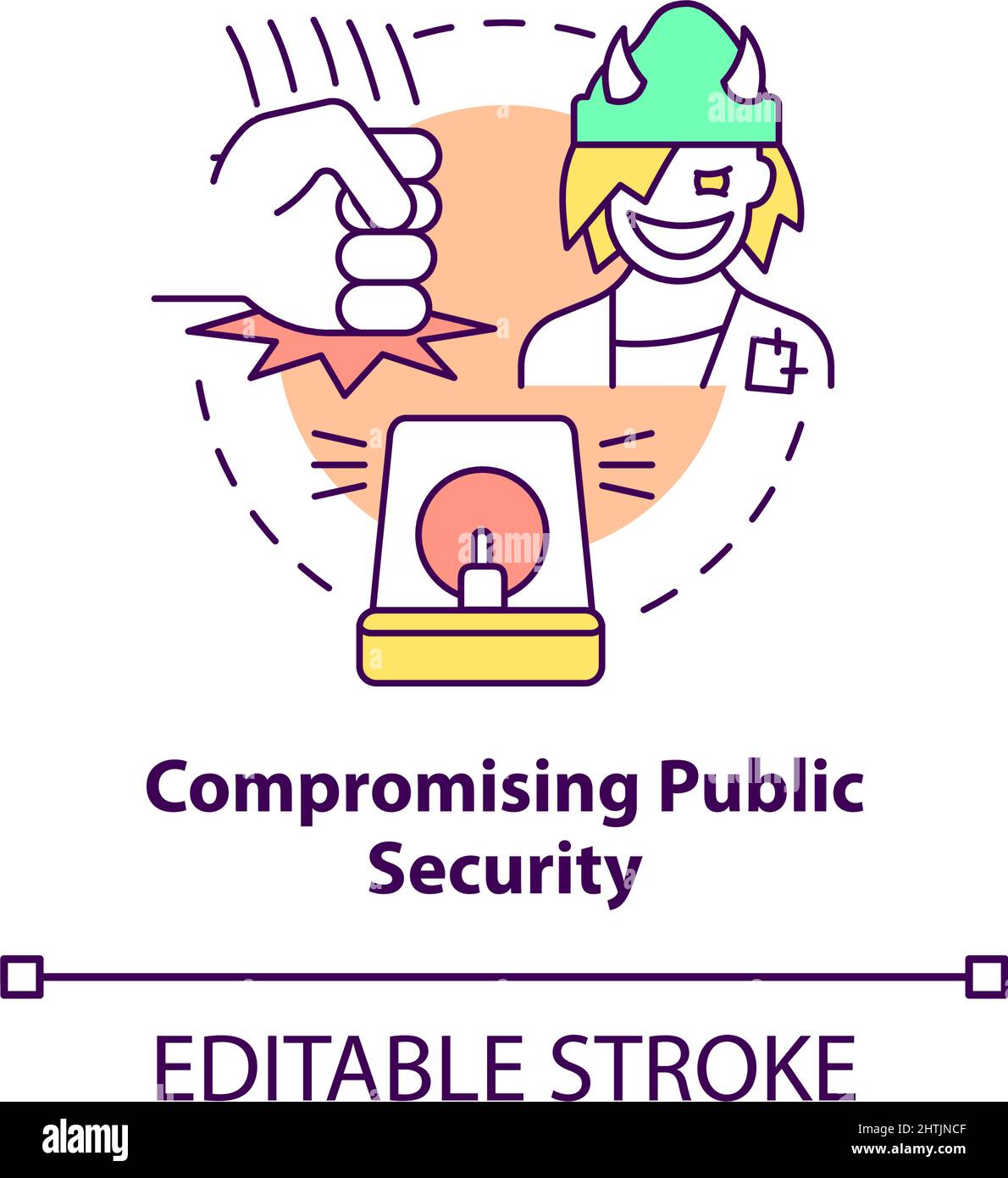 Compromising public security concept icon Stock Vector Image & Art - Alamy