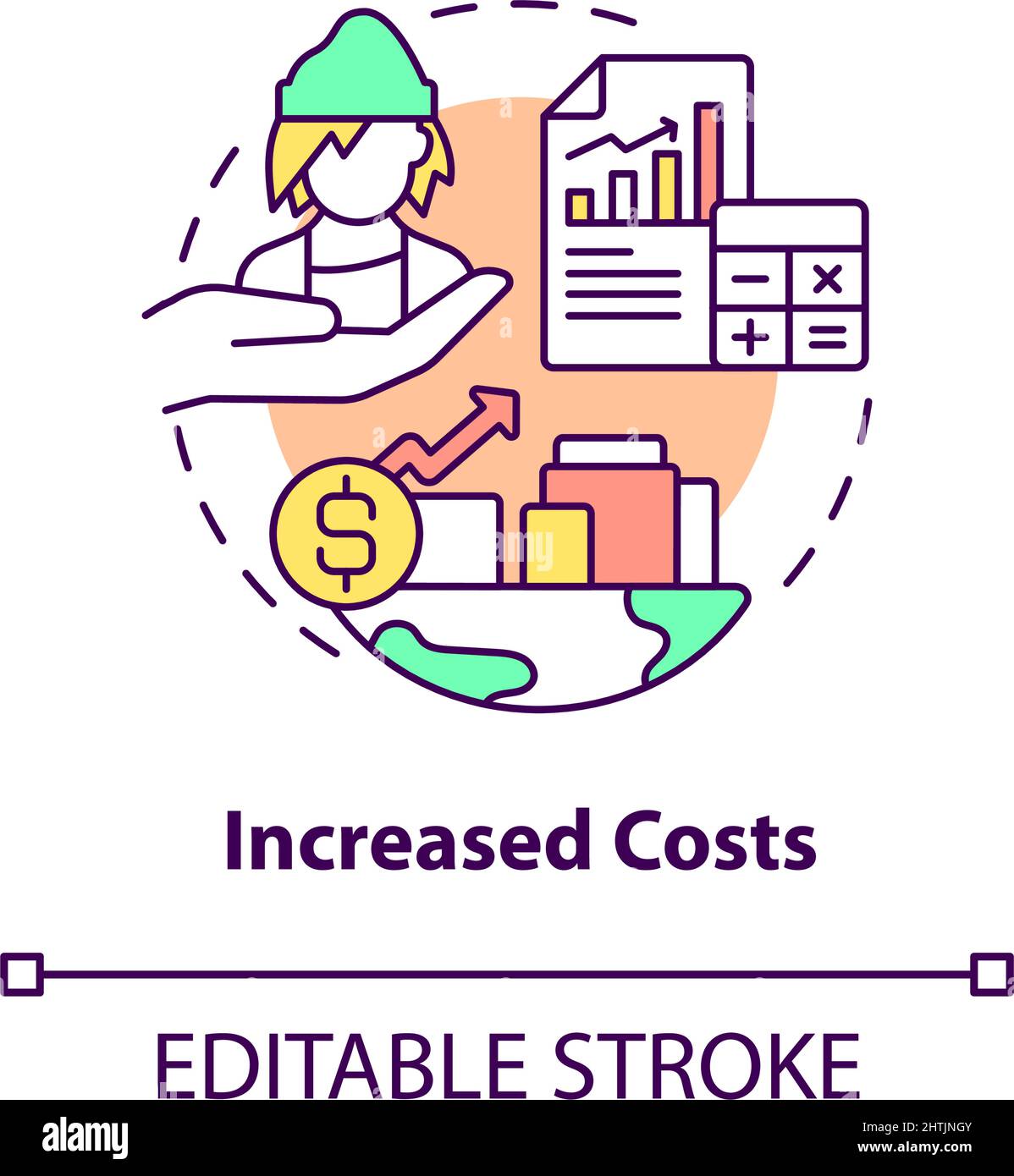 Increased costs concept icon Stock Vector Image & Art - Alamy Increased costs concept icon Stock Vector Image & Art - Alamy