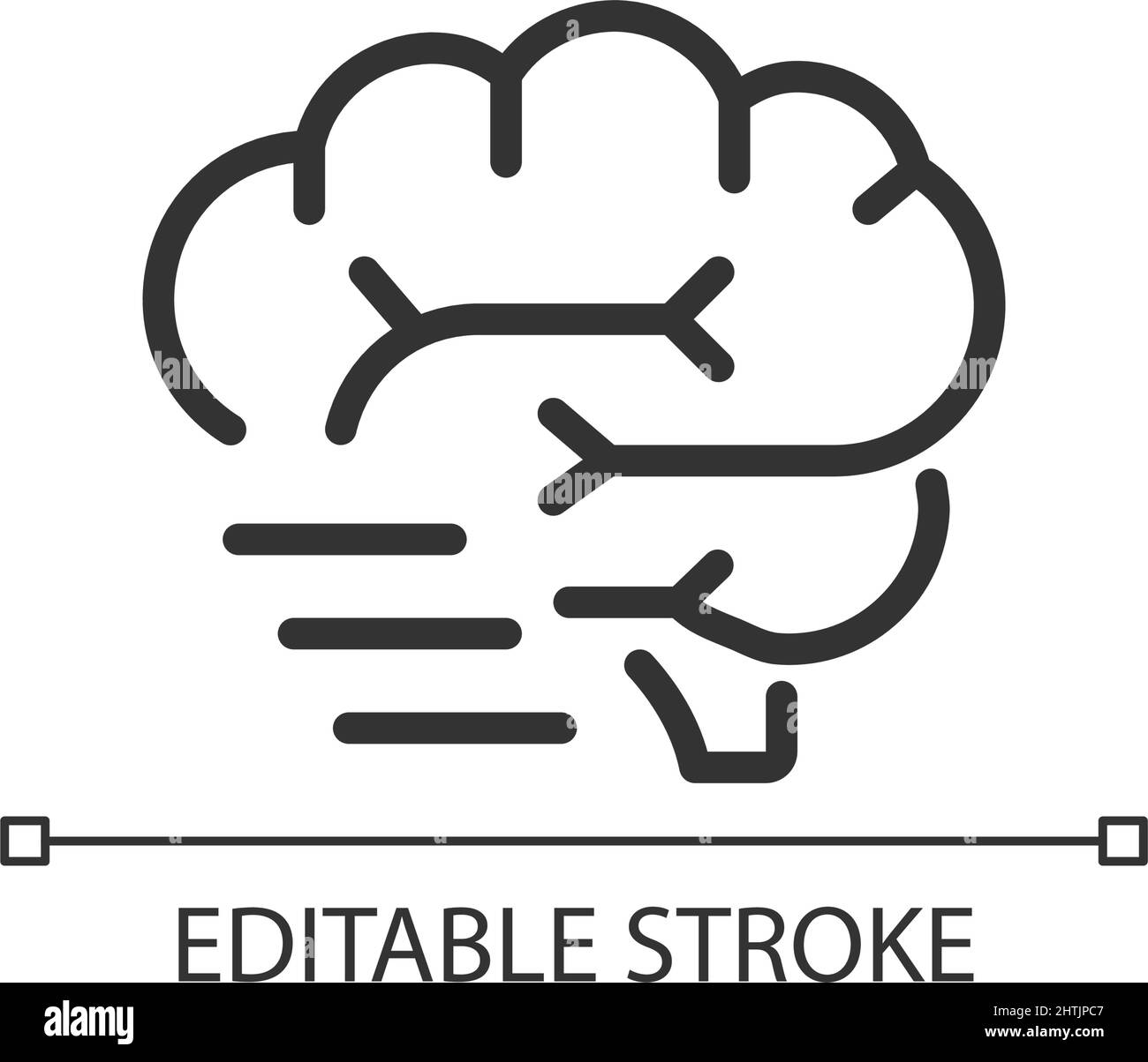 Perception process icon linear Cut Out Stock Images & Pictures - Alamy