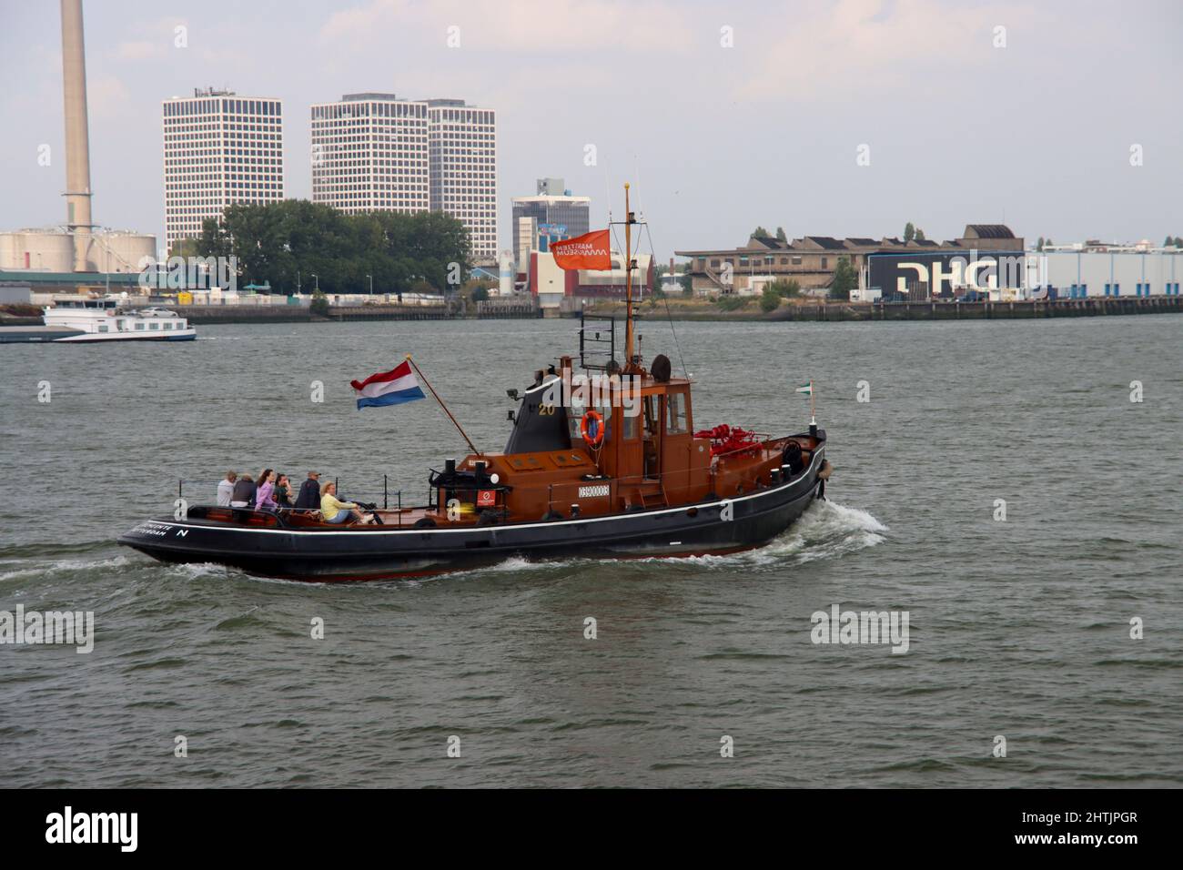 Old tug ship at Nieuwe Waterweg at the former RDM area of Heijplaat at ...