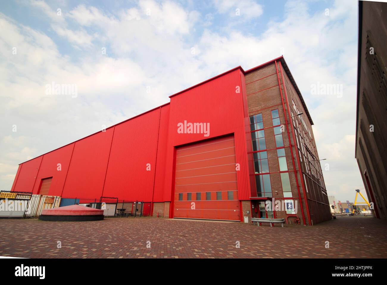 Former RDM building at the Heijplaat harbour of Rotterdam in the ...
