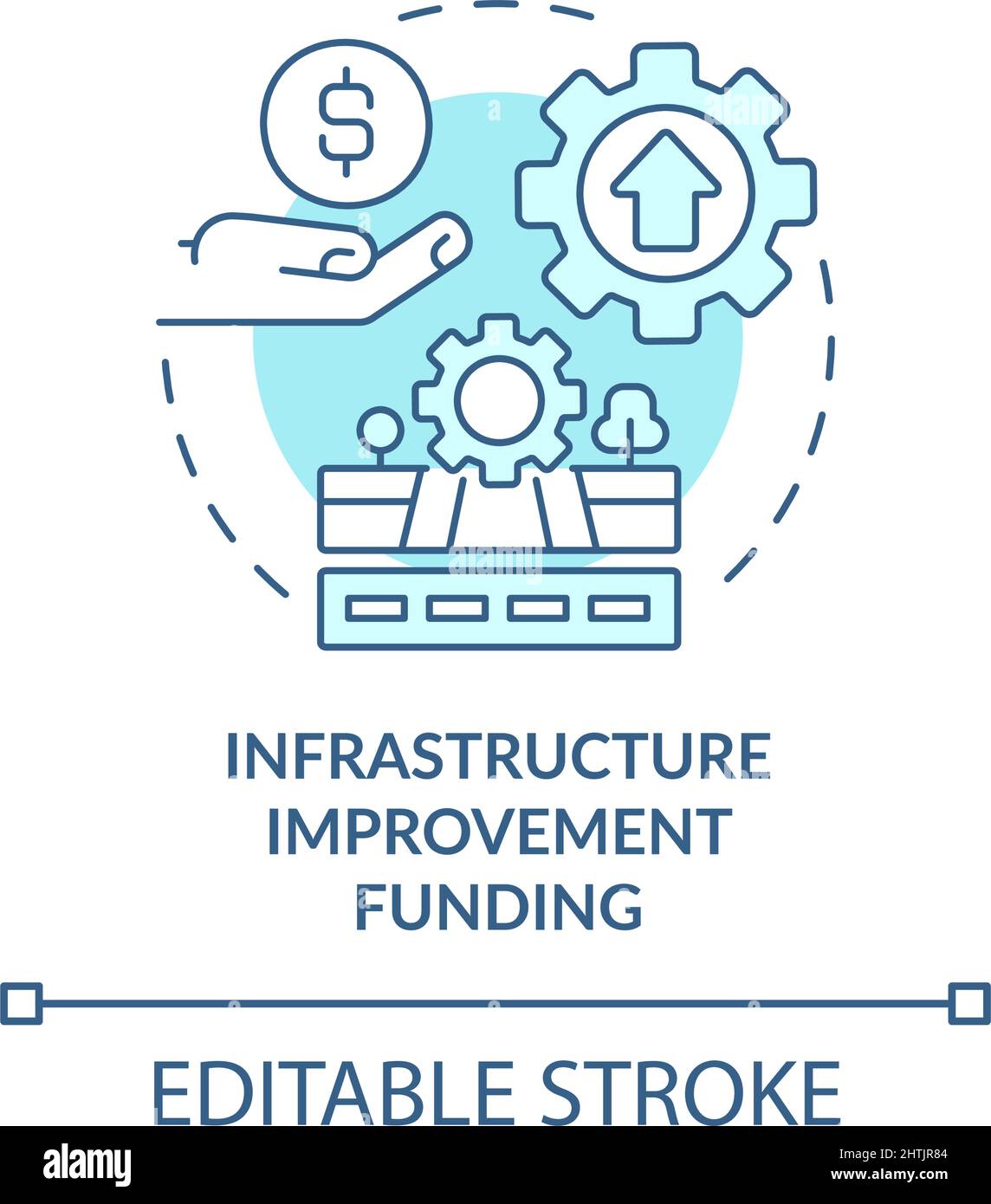 Infrastructure improvement funding turquoise concept icon Stock Vector ... Infrastructure improvement funding turquoise concept icon Stock Vector ...