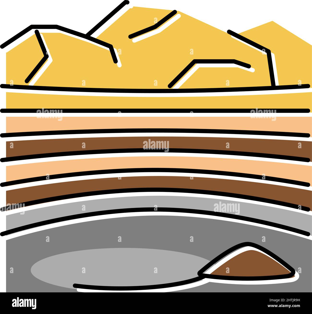 Opencast quarry Stock Vector Images - Alamy