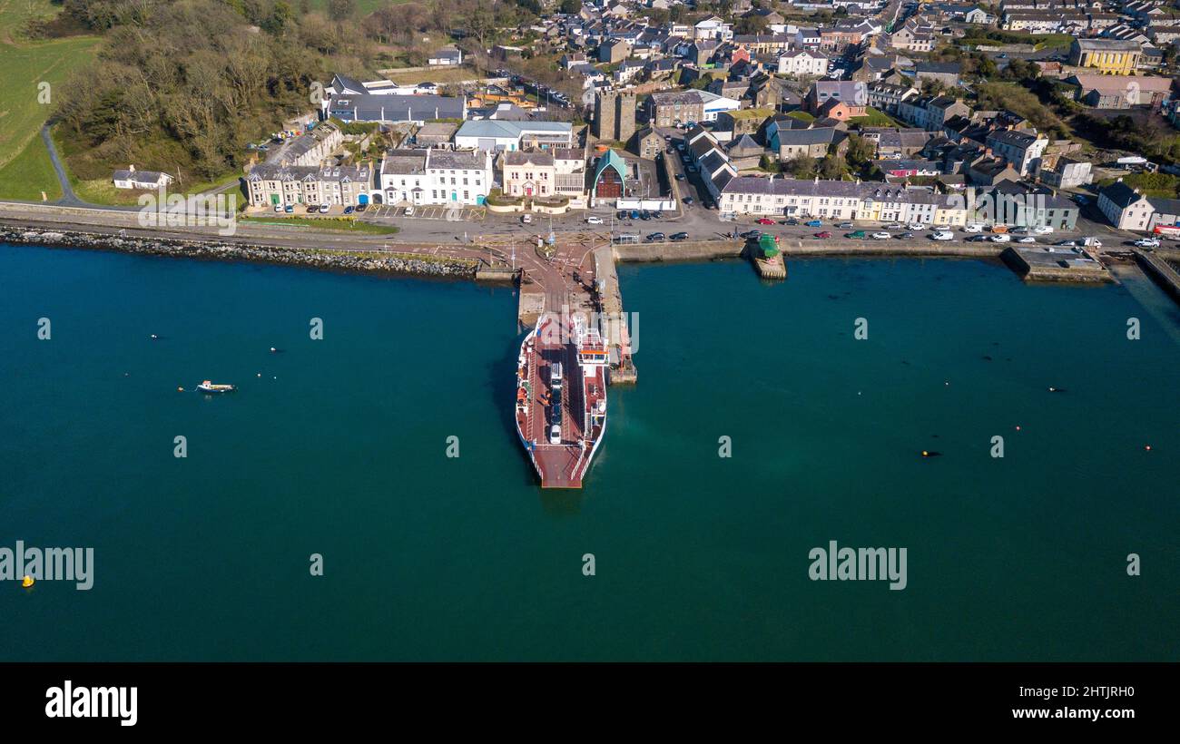 Aerial Image of the passenger ferry that travels between Portaferry and ...