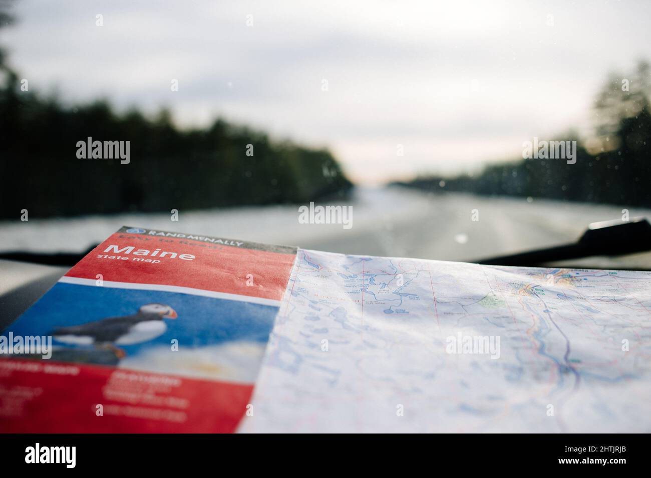Paper road map dashboard hi-res stock photography and images - Alamy