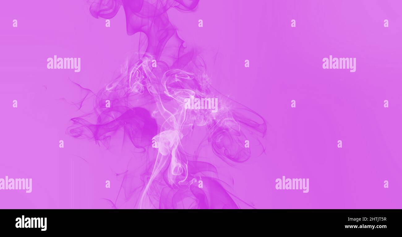 Beautiful dreamy sky with soft pink and mint clouds and smoke over them ...