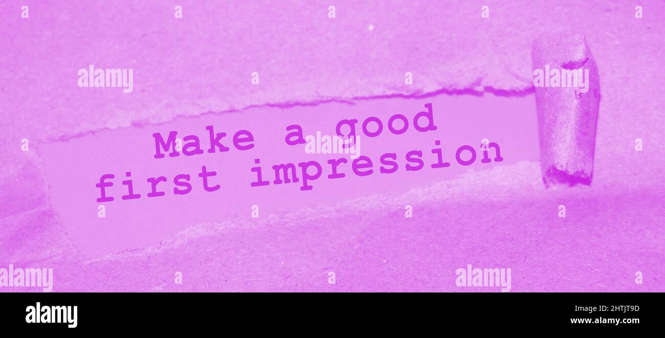 Make a good first impression hi-res stock photography and images - Alamy