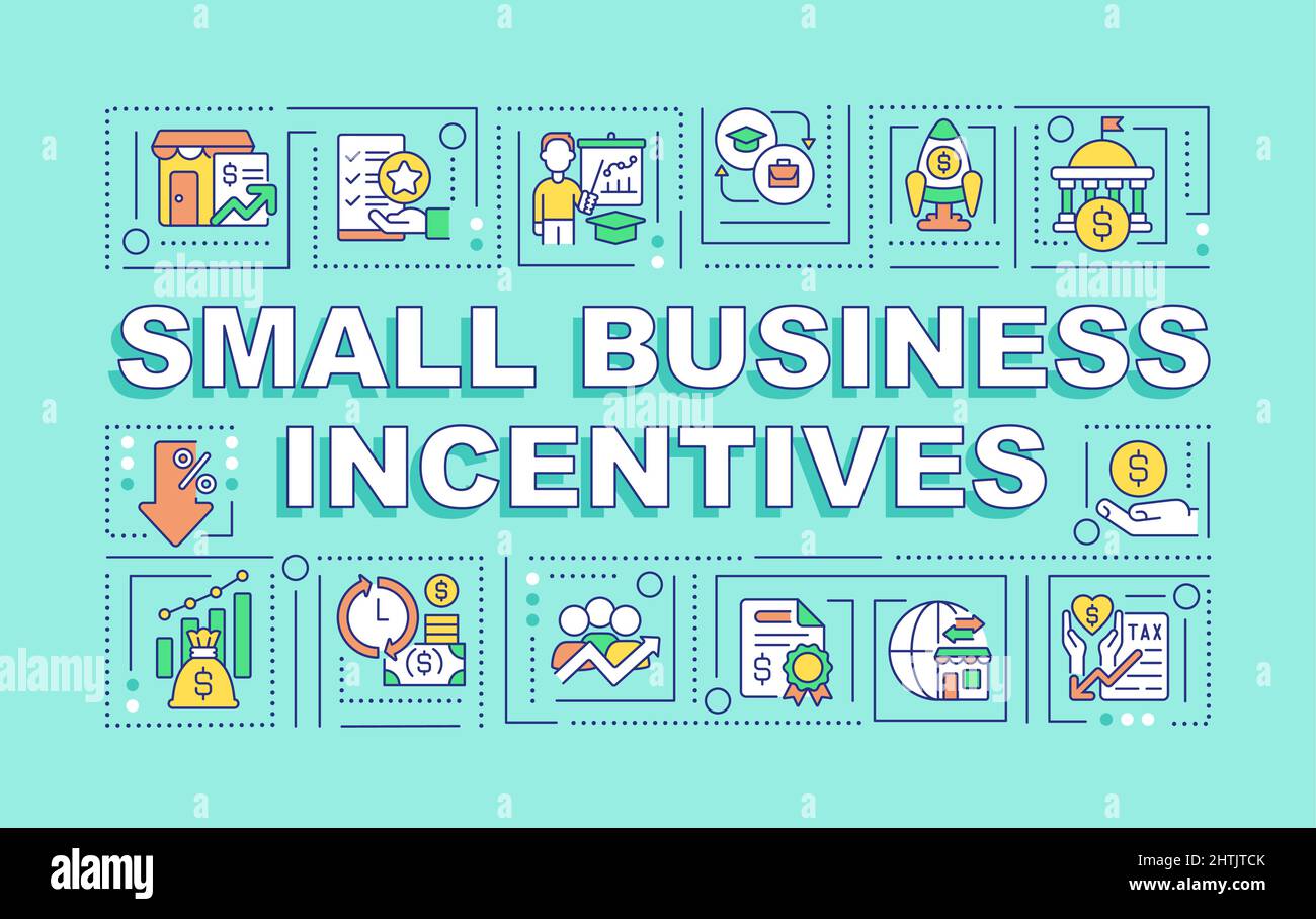 Small business incentives word concepts mint banner Stock Vector Image ...