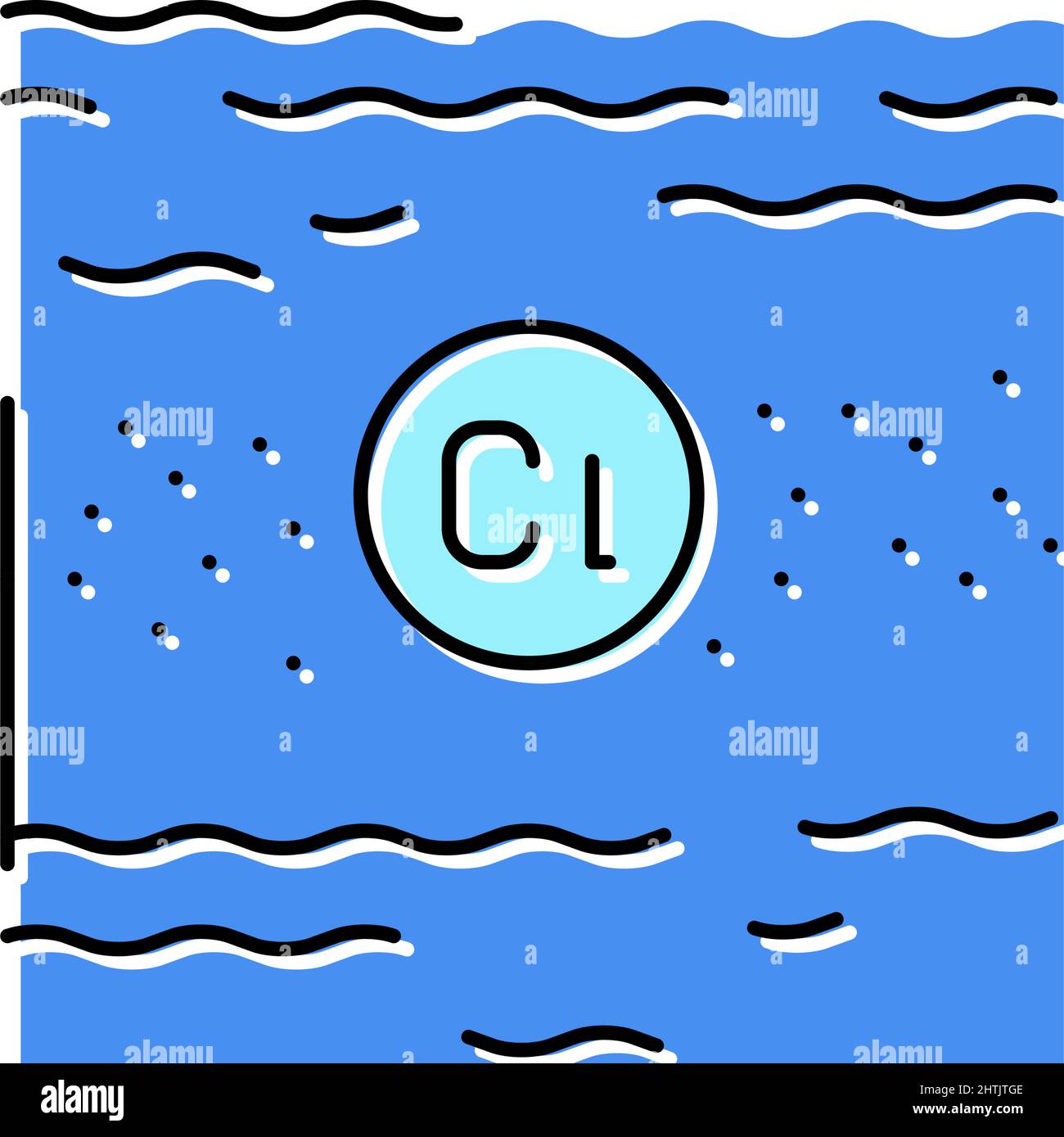 disinfection chlorin water color icon vector illustration Stock Vector ...