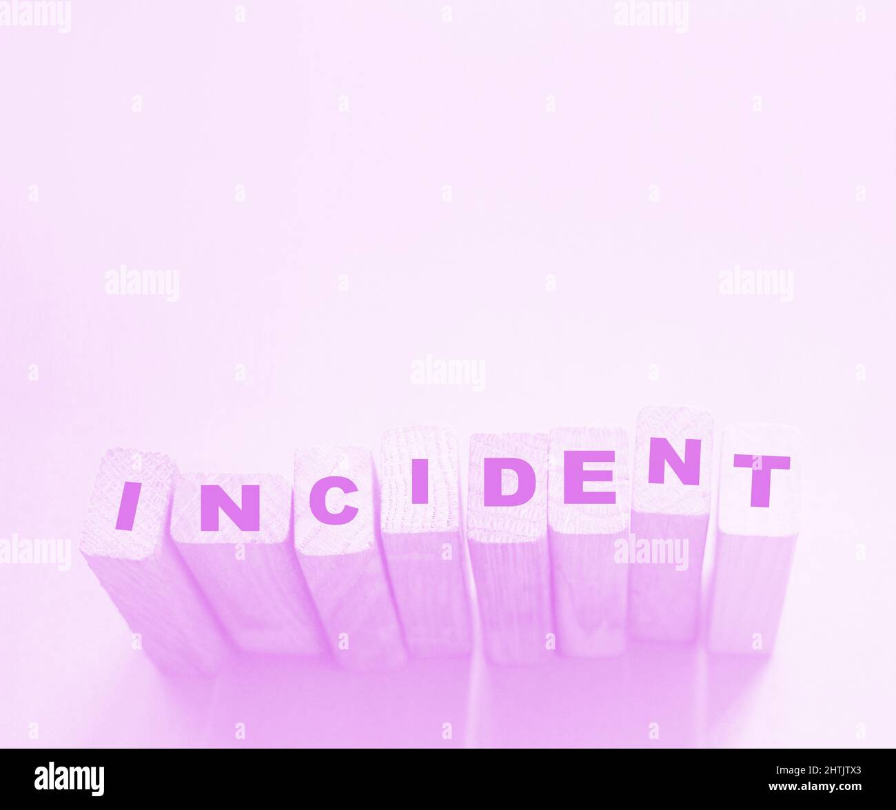 INCIDENT word made with wooden building block. Insurance concept Stock ...