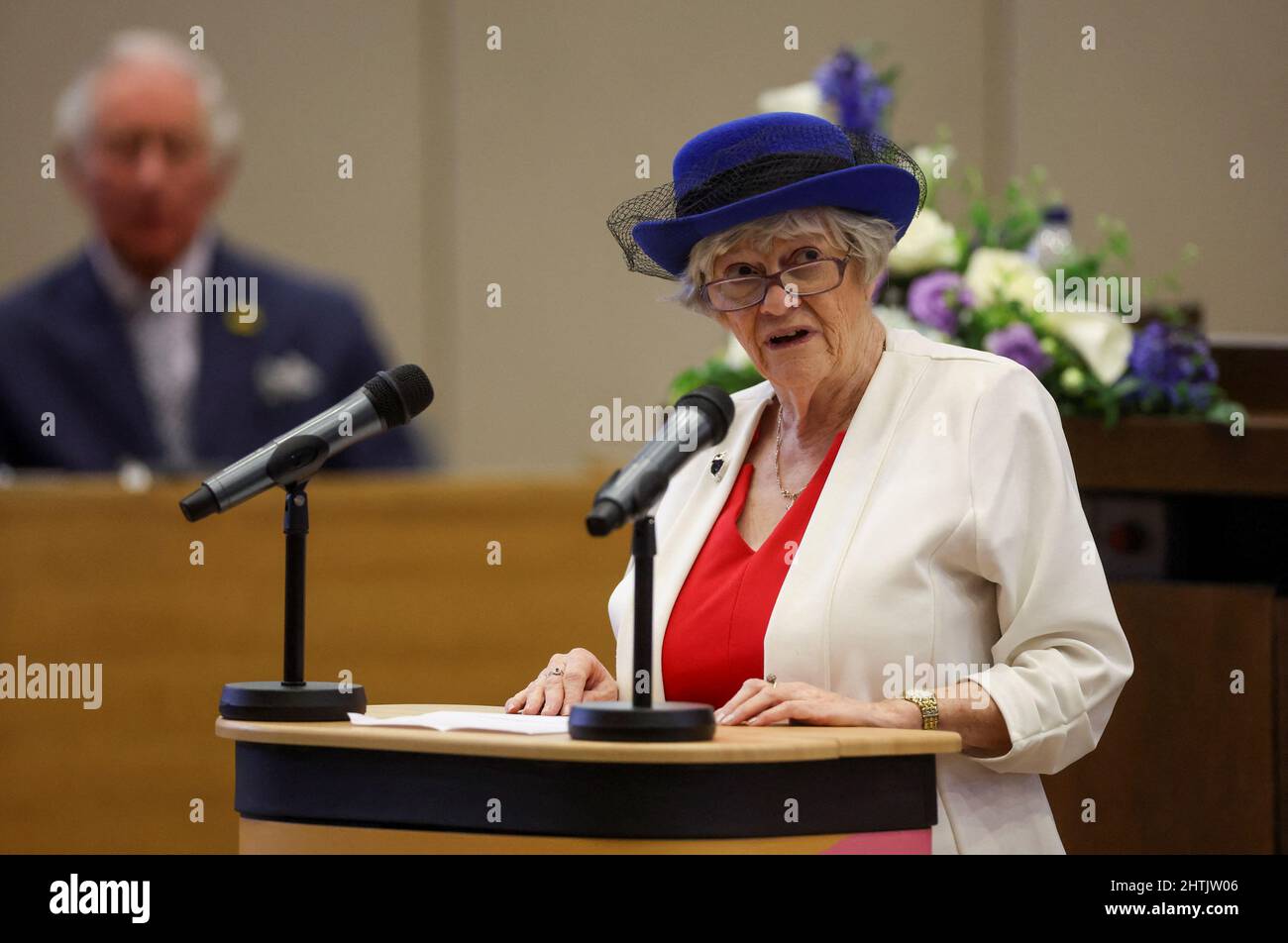 Ann Widdecombe, former member of the European Parliament, speaks at a ...