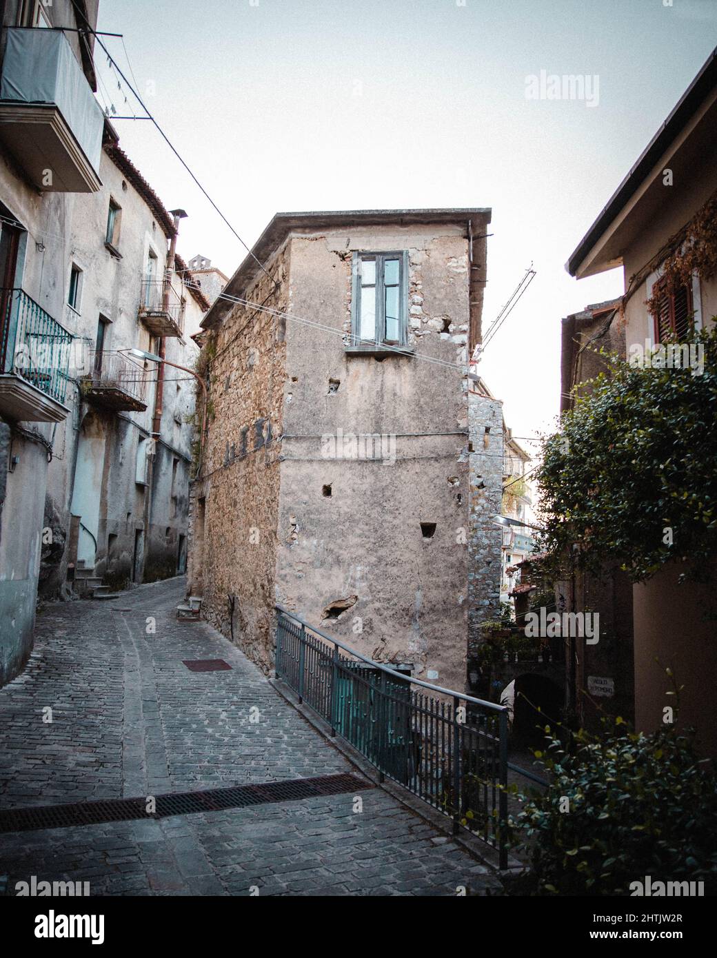 Old fashioned buildings in a village Stock Photo - Alamy