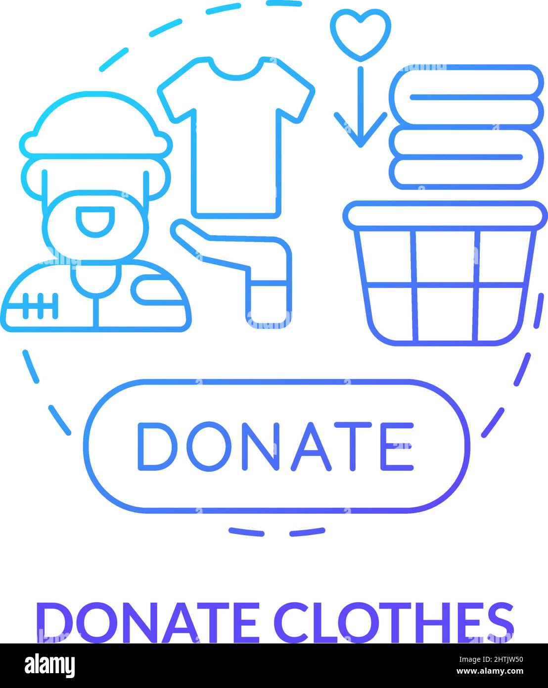 Volunteer service clothes clothing Stock Vector Images - Alamy