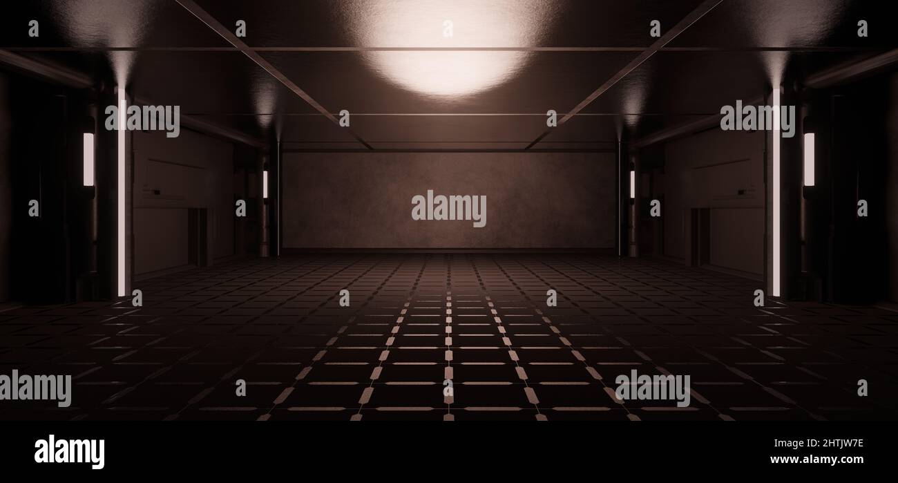 Futuristic Technology Robotic Facility Laboratory Cutting Edge Dark ...