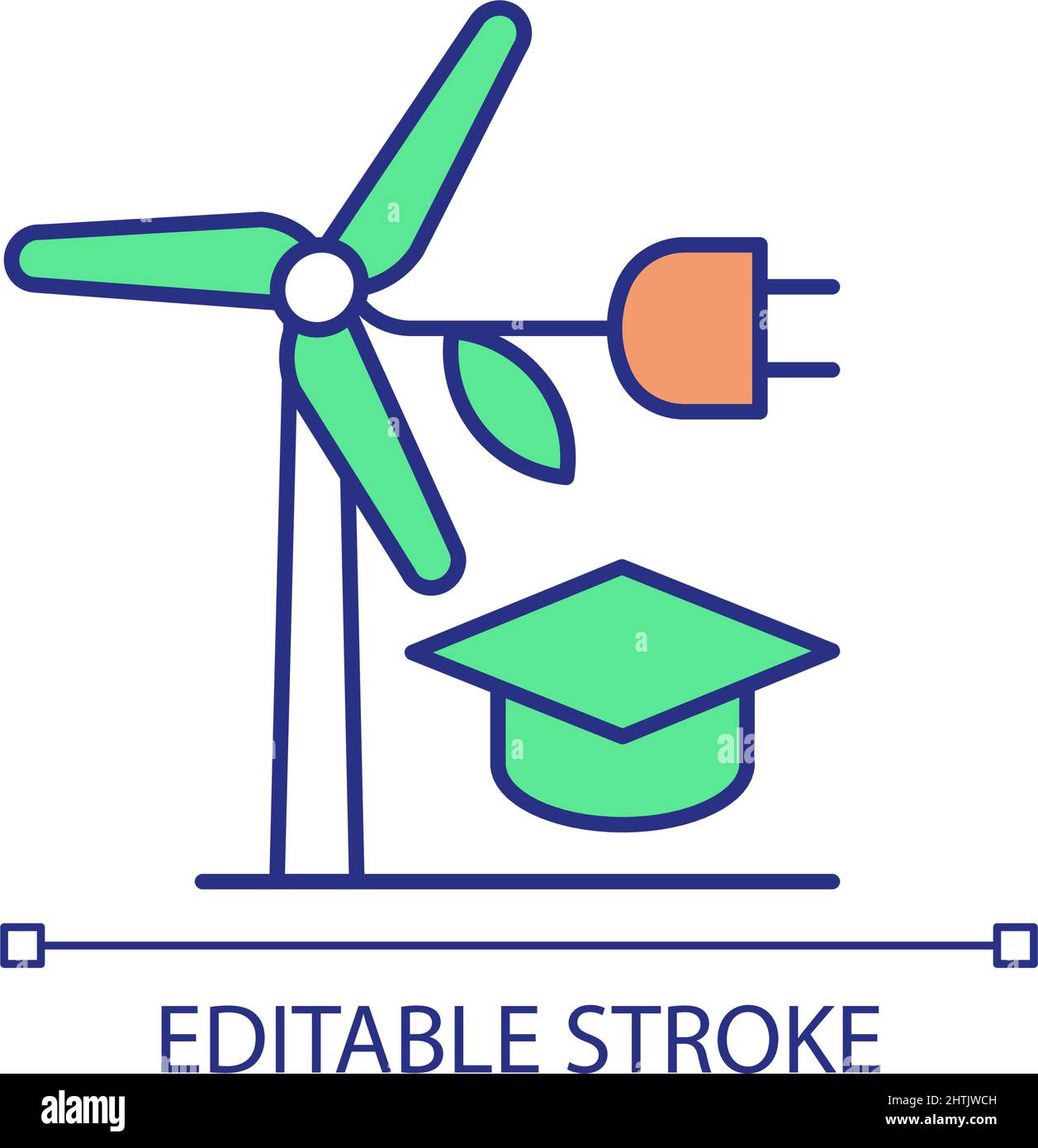 Environmental workforce development RGB color icon Stock Vector Image ...