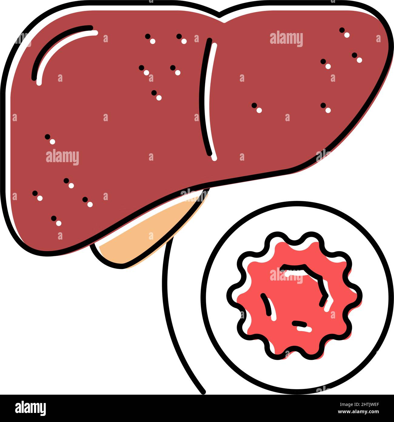 hepatitis B color icon vector illustration Stock Vector Image & Art - Alamy