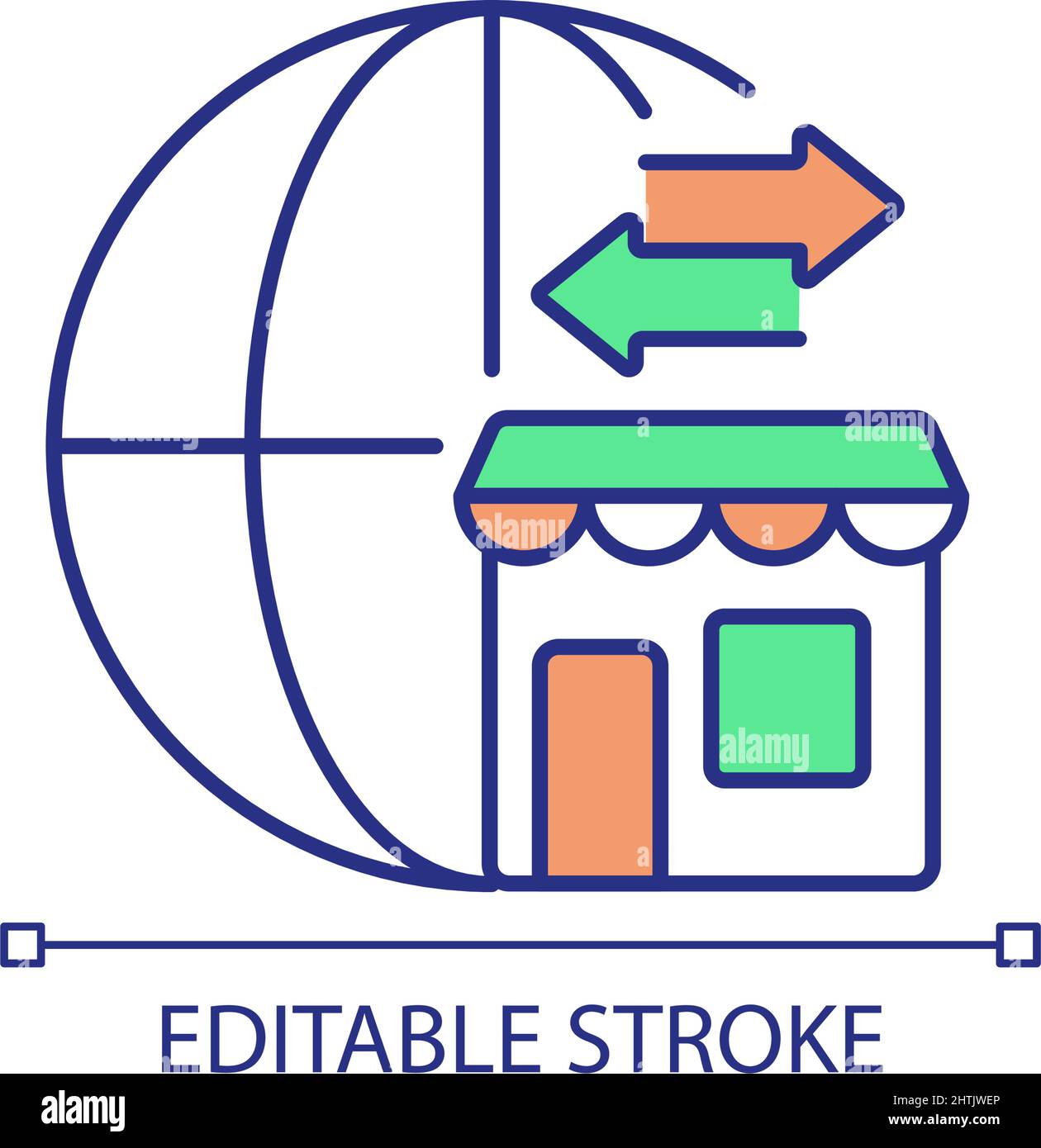 Global local trade symbol Stock Vector Images - Alamy