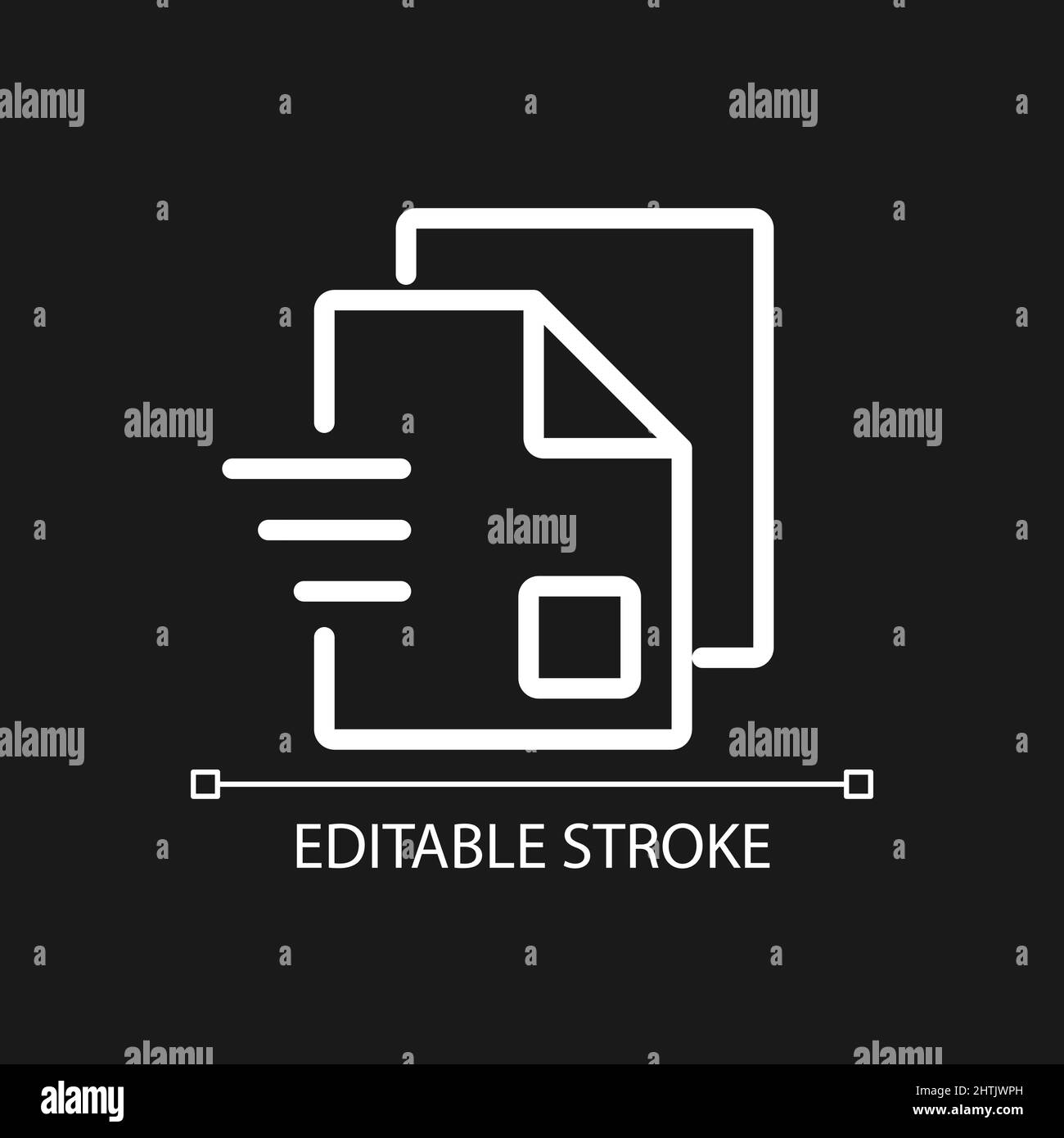 Document sharing pixel perfect white linear icon for dark theme Stock ... Document sharing pixel perfect white linear icon for dark theme Stock ...