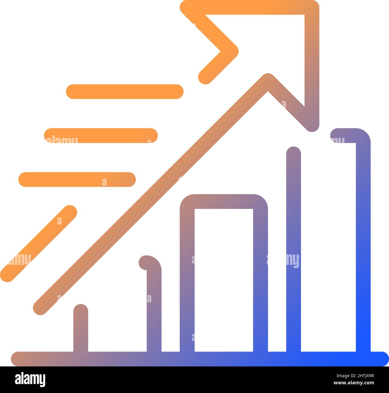 Growing statistics gradient linear vector icon Stock Vector Image & Art ...