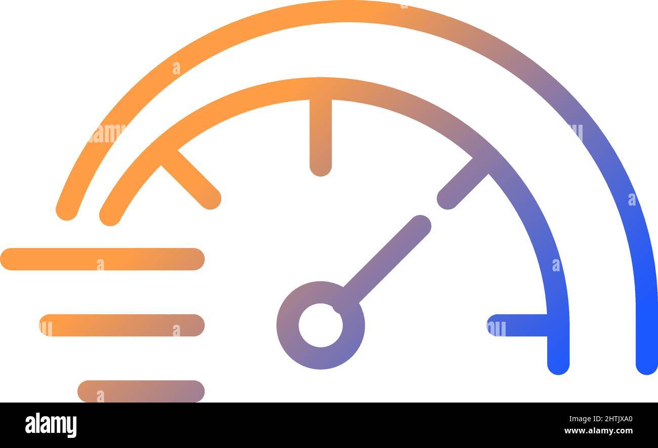 Speedometer gradient linear vector icon Stock Vector Image & Art - Alamy