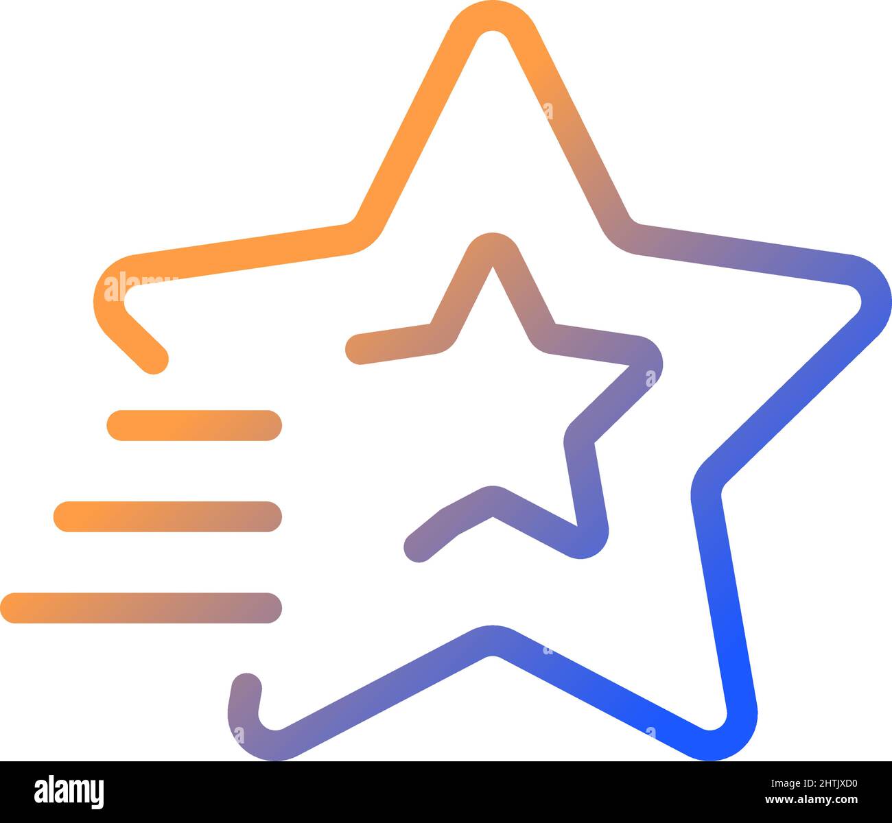 Shooting star gradient linear vector icon Stock Vector Image & Art - Alamy