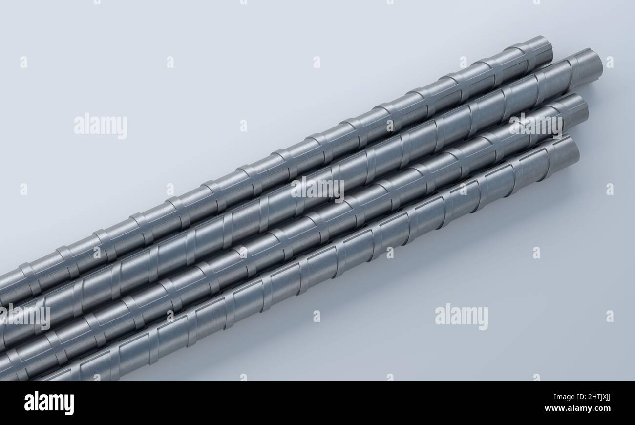 3D rendering of reinforcements steel TMT bars Stock Photo - Alamy