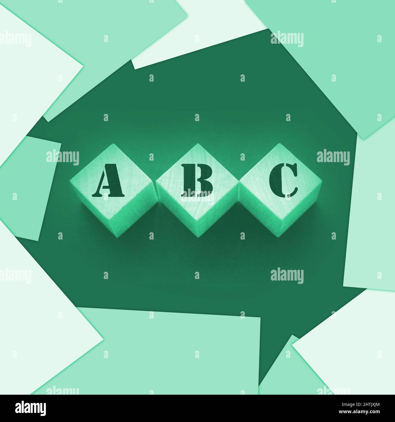 ABC Three wooden cubes with letters. Back to basics elementary school ...