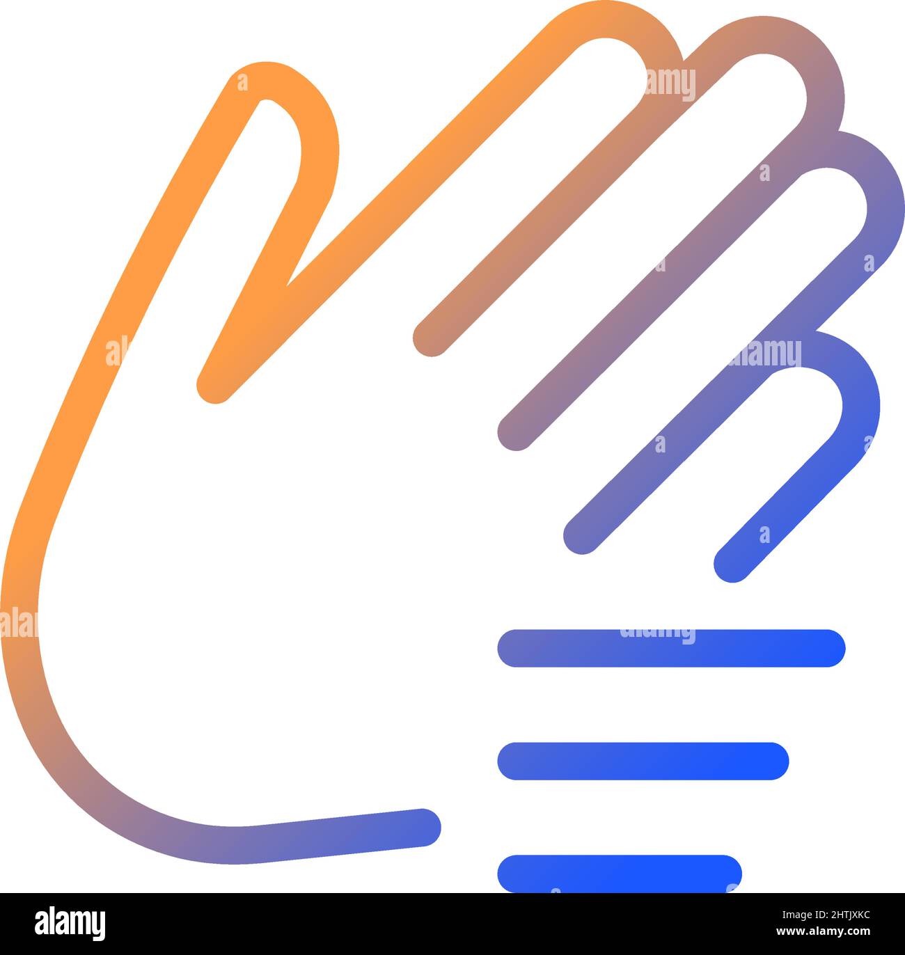 Waving hand gradient linear vector icon Stock Vector Image & Art - Alamy