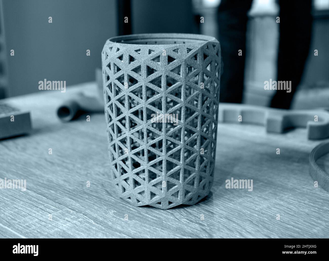 Art objects printed on 3d printer. Multi Jet Fusion MJF Stock Photo - Alamy
