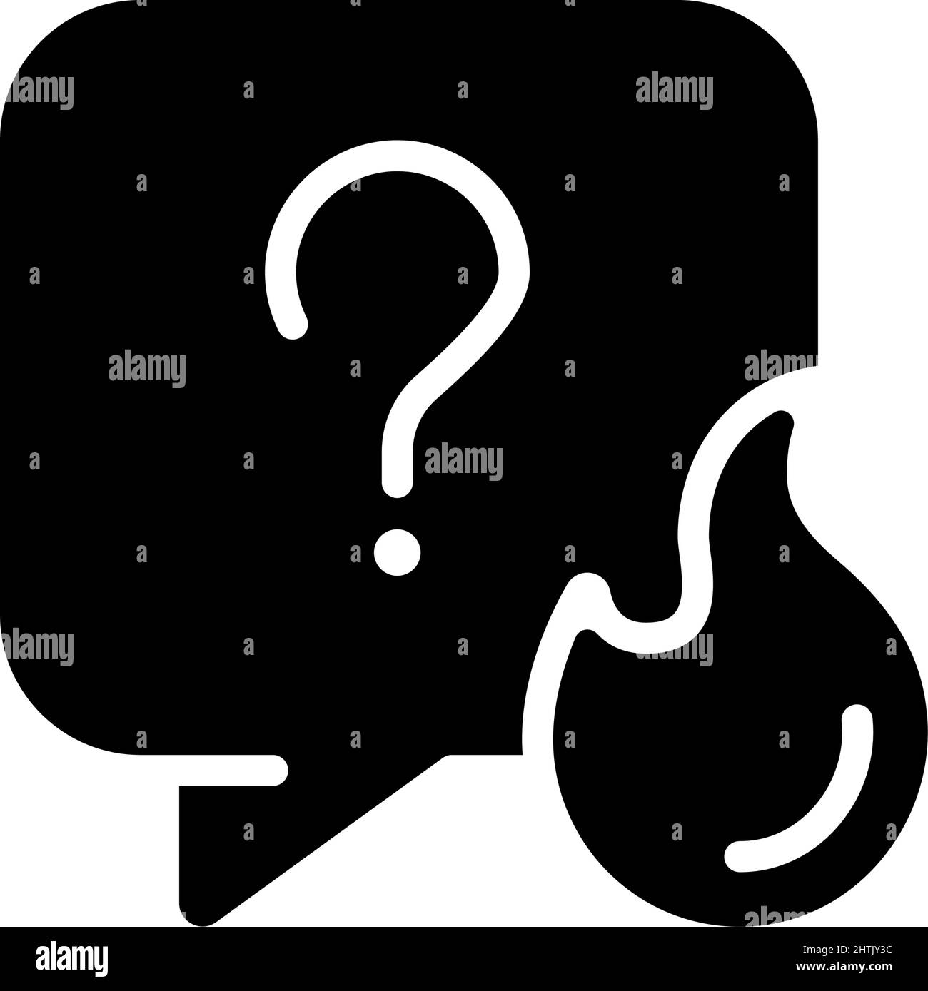 Urgent question black glyph icon Stock Vector Image & Art - Alamy