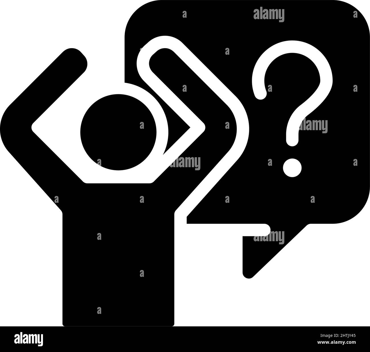 Fear black glyph icon Stock Vector Image & Art - Alamy