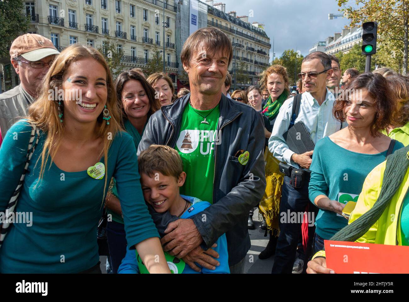 Paris, France, Large Crowd of People, French March for Climate Action ...