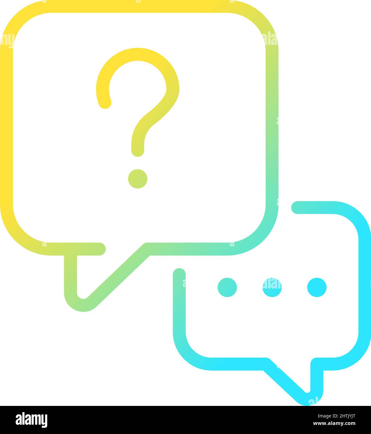 Interview question gradient linear vector icon Stock Vector Image & Art - Alamy