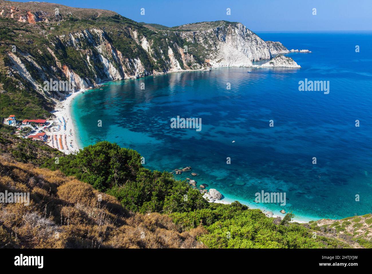 Greece, Ionian islands, Kefalonia, Lixouri, Petani Beach Photo ...