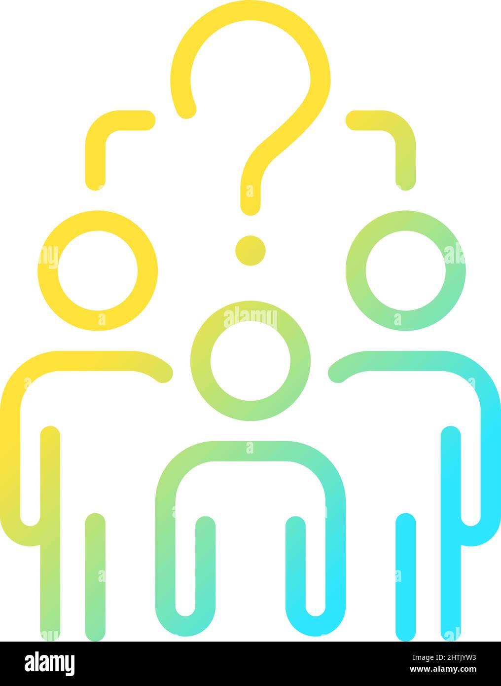 Common question gradient linear vector icon Stock Vector Image & Art - Alamy