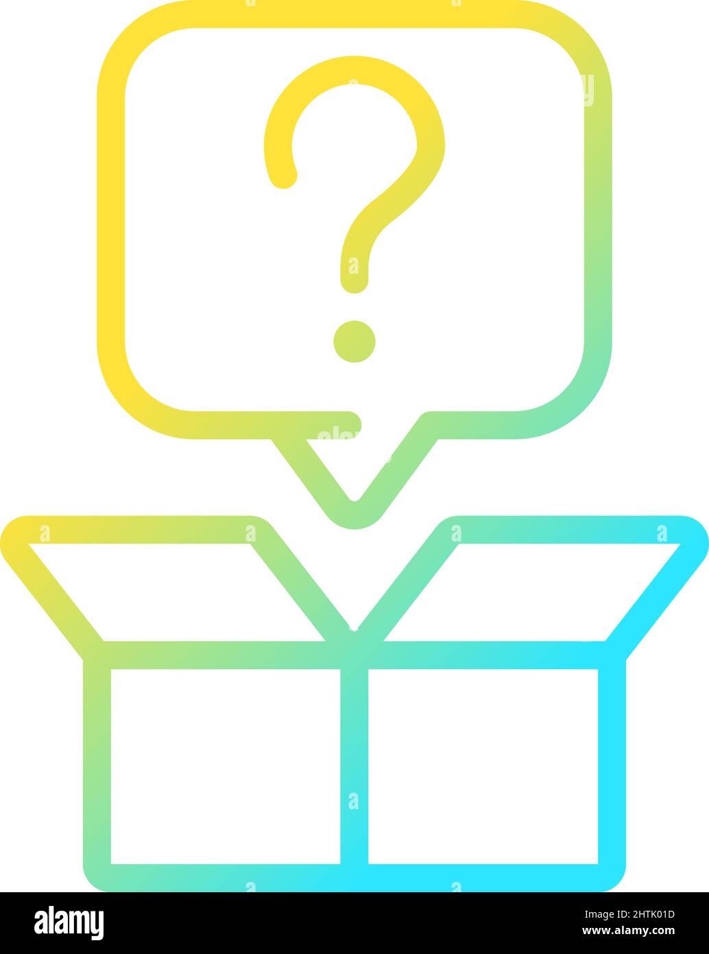 Out-of-the-box question gradient linear vector icon Stock Vector Image ...