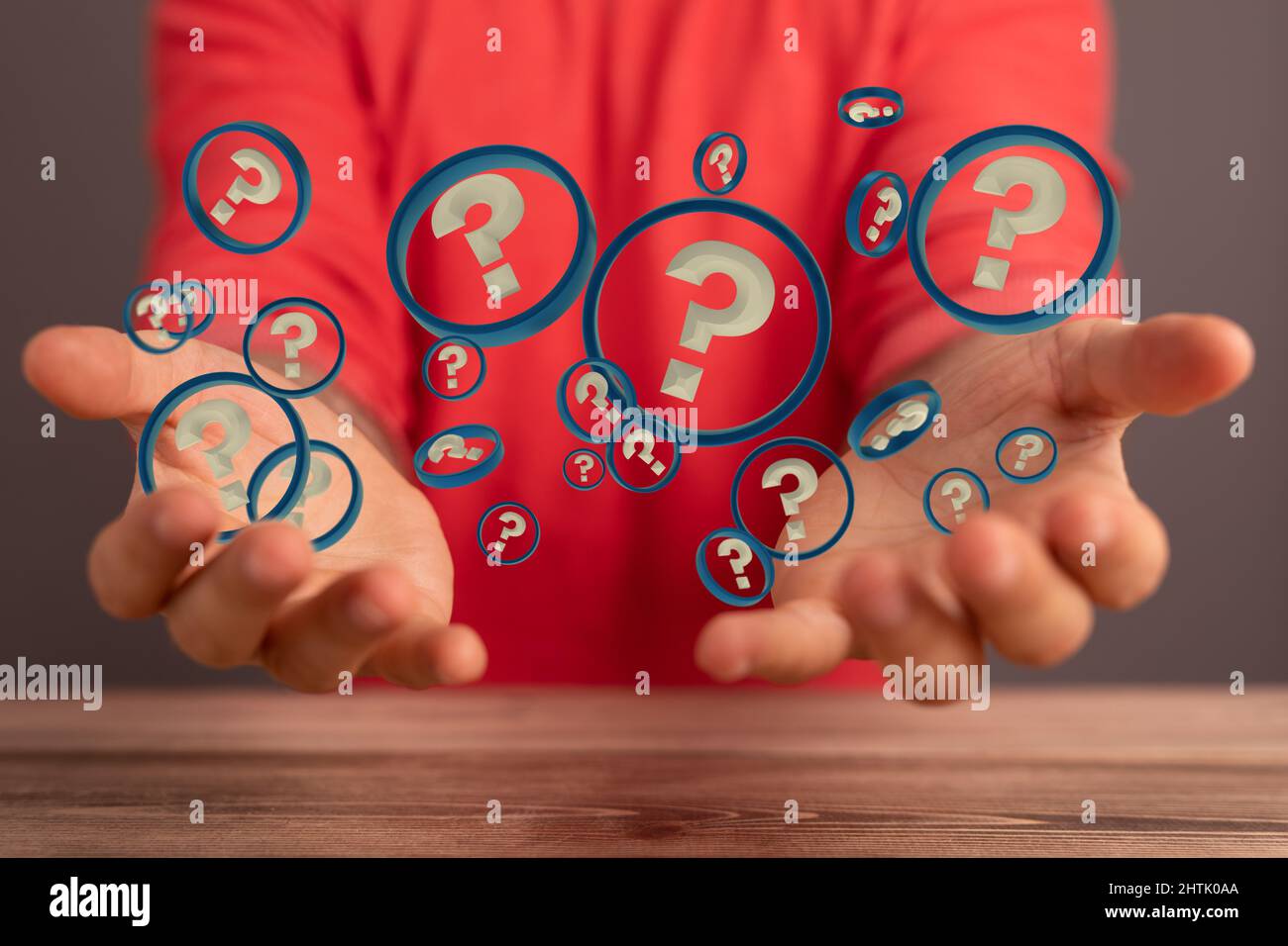 Hands with question marks floating Stock Photo - Alamy Hands with question marks floating Stock Photo - Alamy