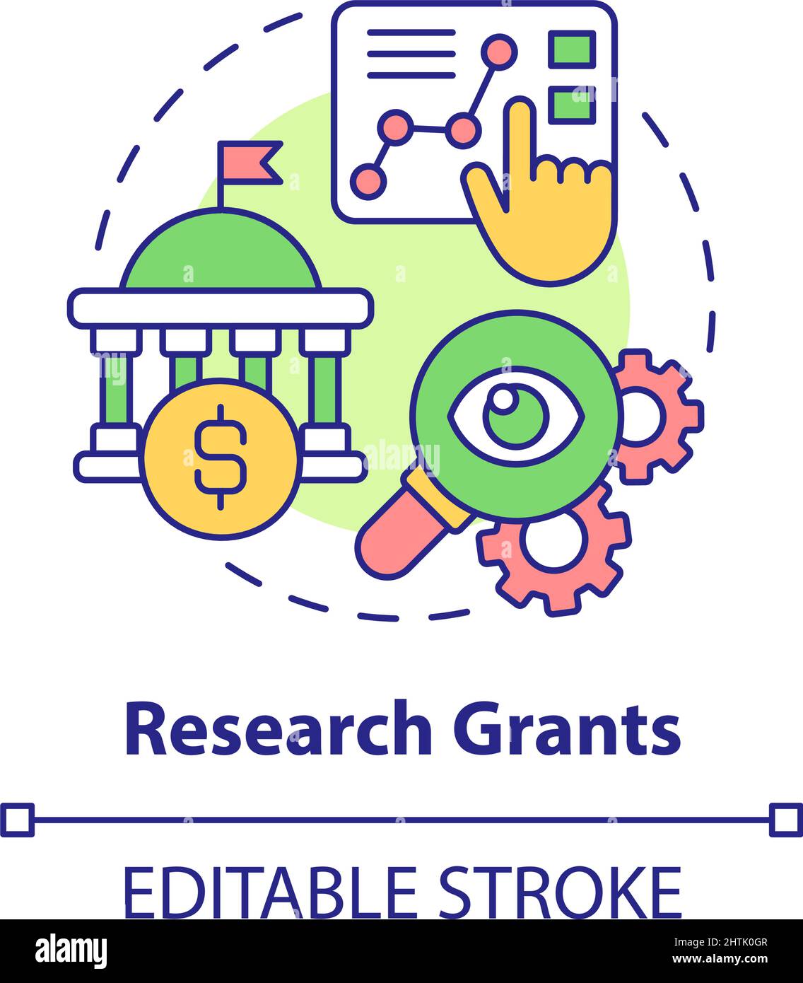 Research grants concept icon Stock Vector Image & Art - Alamy