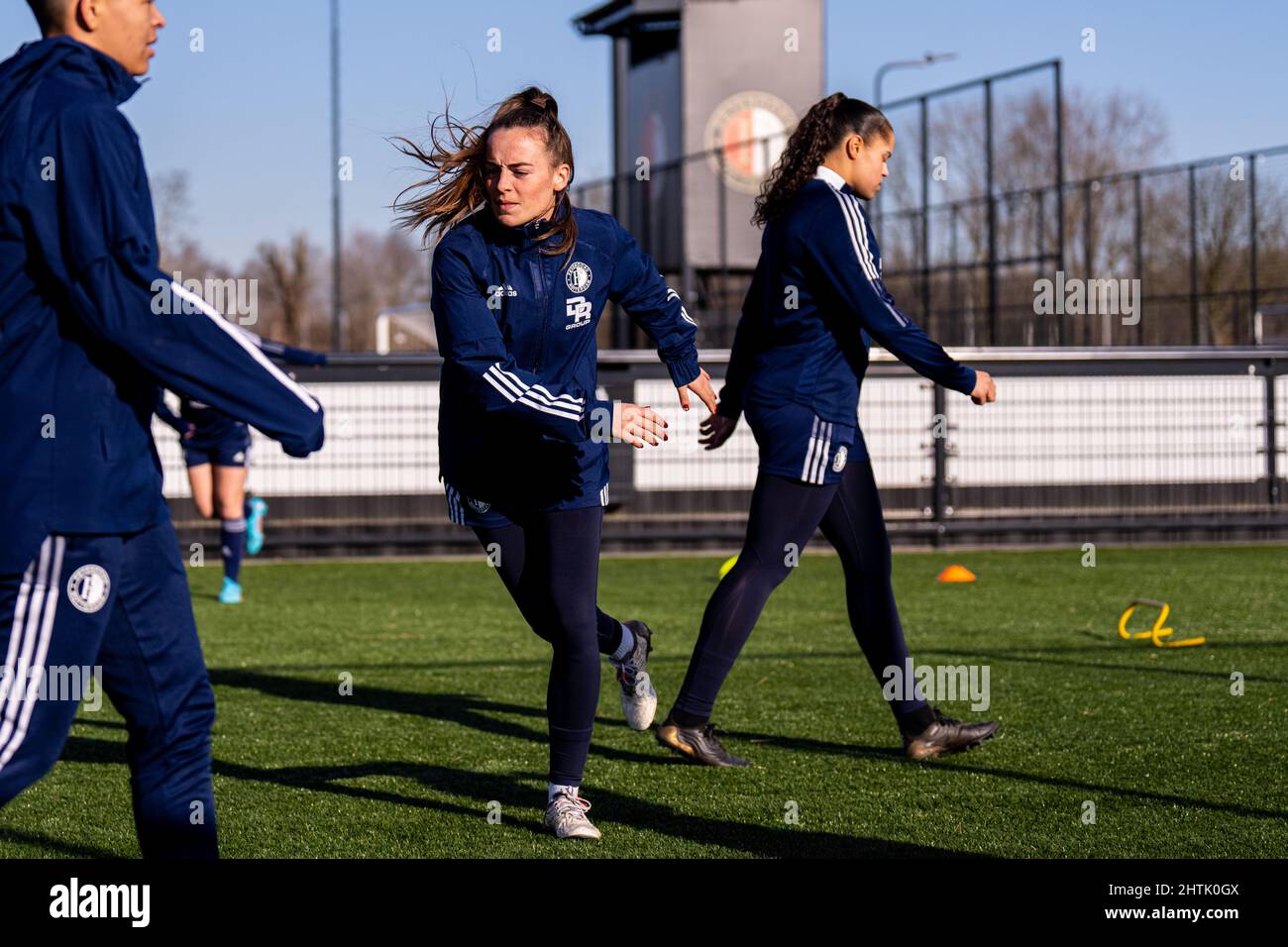 Rotterdam - (l-r) Annouk Boshuizen of Feyenoord during the training ...