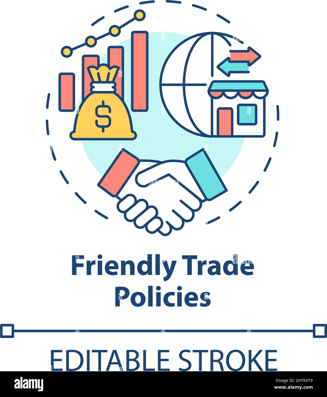 Trade policy concept icon Cut Out Stock Images & Pictures - Alamy