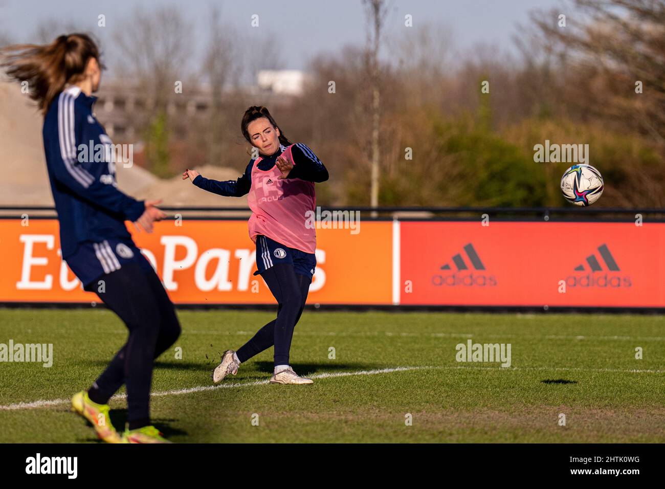 Rotterdam - (l-r) Annouk Boshuizen of Feyenoord during the training ...
