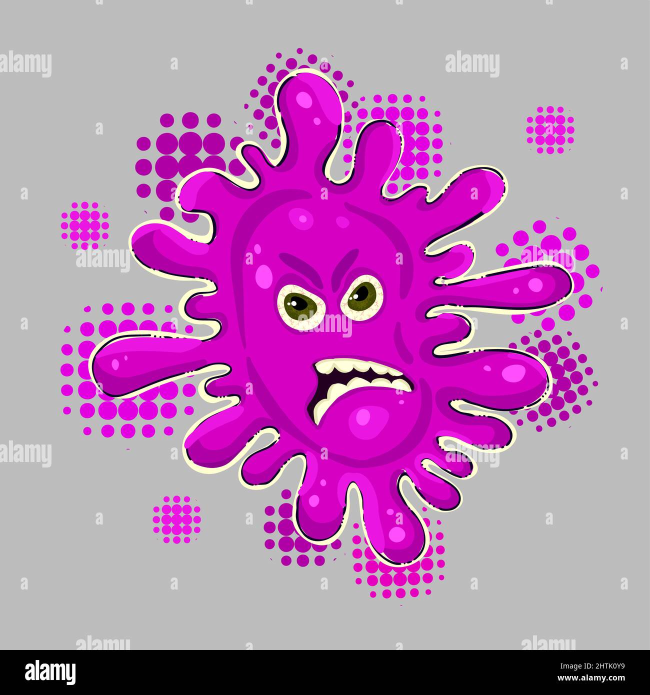 purple blot evil monster. Vector illustration Stock Vector Image & Art ...