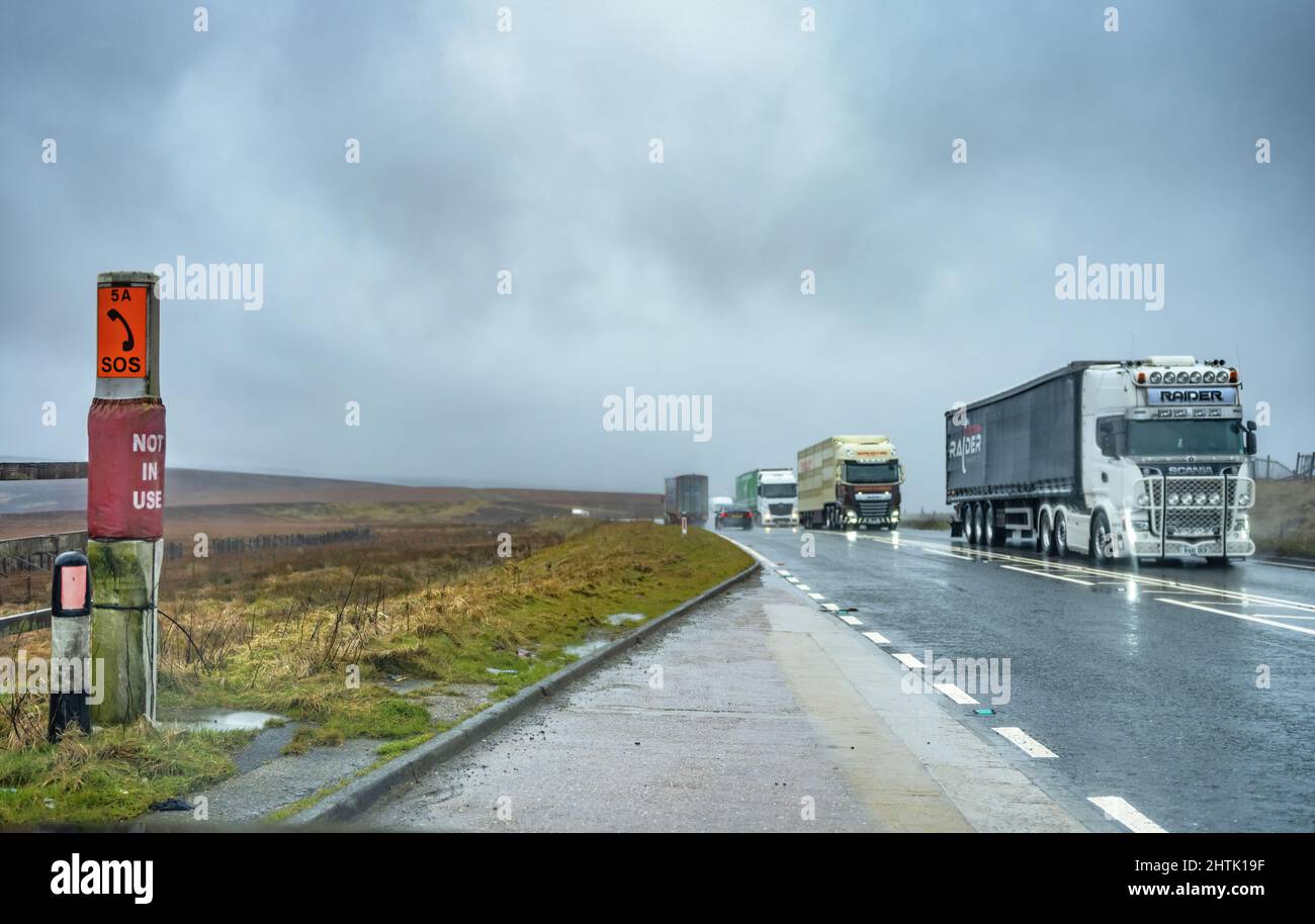 Woodhead pass, connecting Greater Manchester with South Yorkshire. The ...