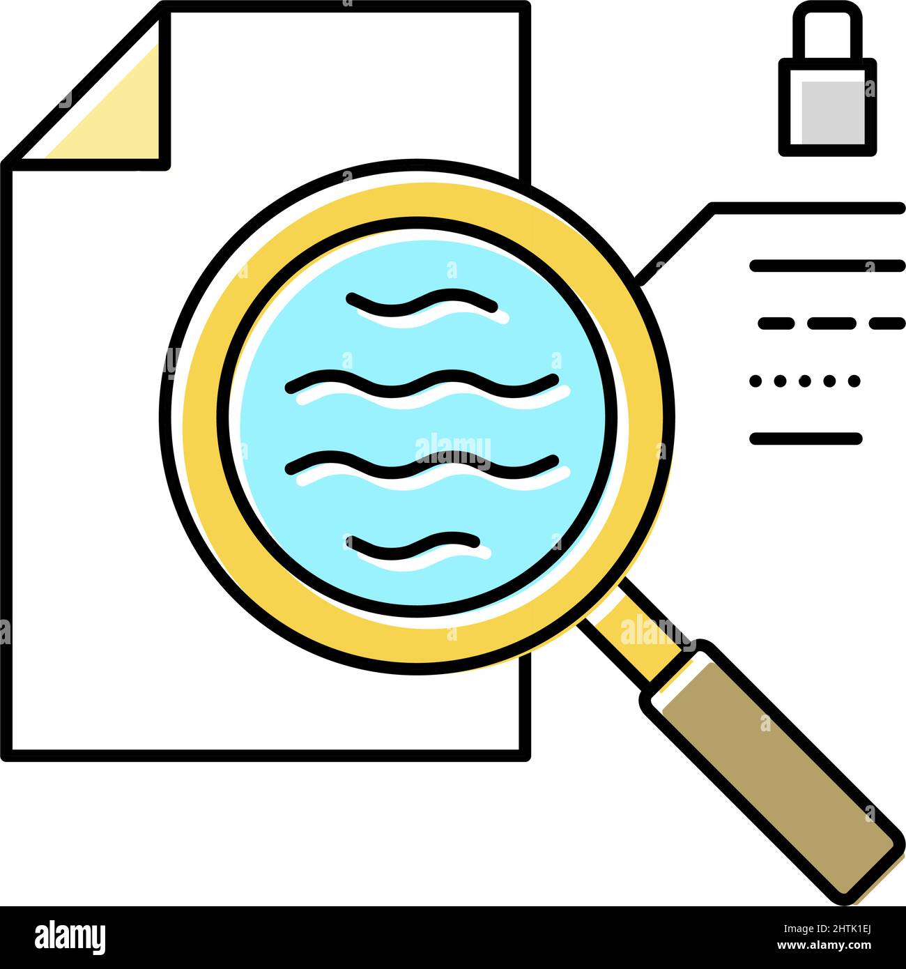 watermarked paper sheet color icon vector illustration Stock Vector ...