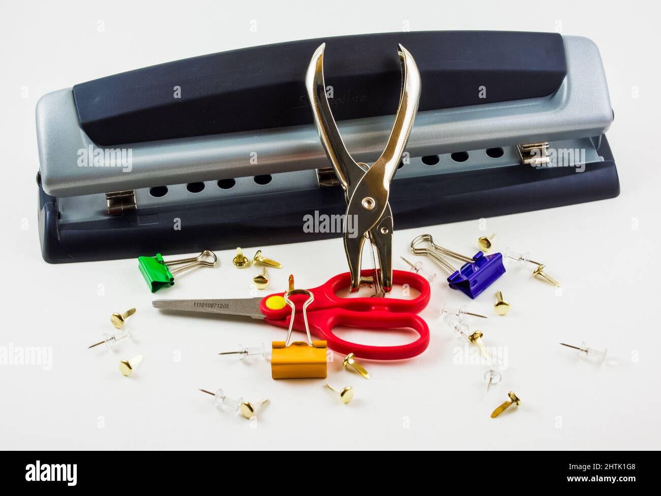 Objects you need in meeting Swingline Durable Stapler, binder clips ...