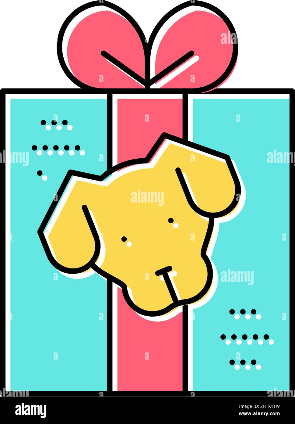 dog present donation color icon vector illustration Stock Vector Image ...
