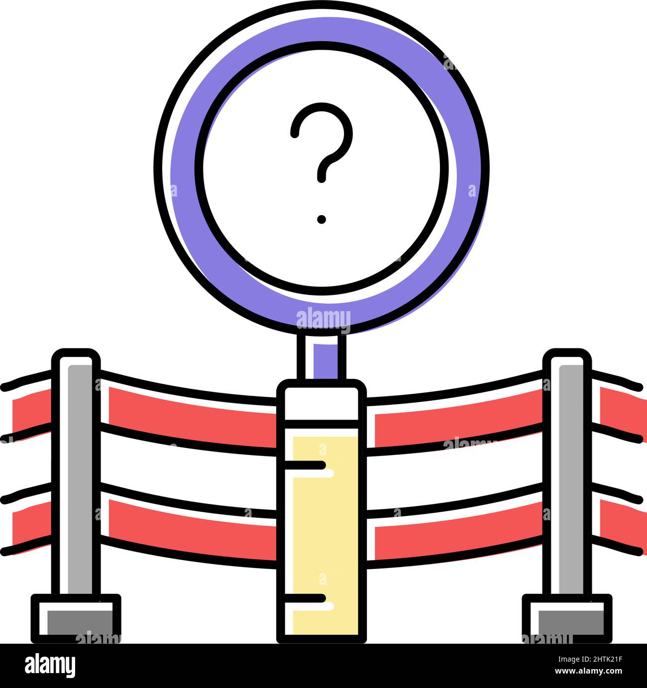 accident investigation color icon vector illustration Stock Vector ...