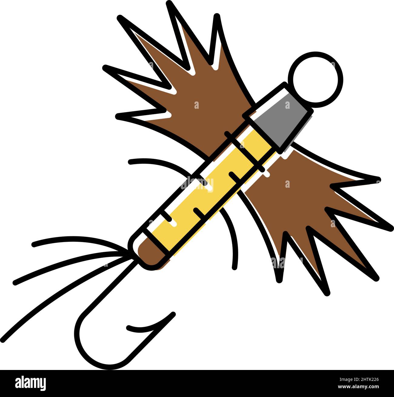 fly fishing flies color icon vector illustration Stock Vector Image ...