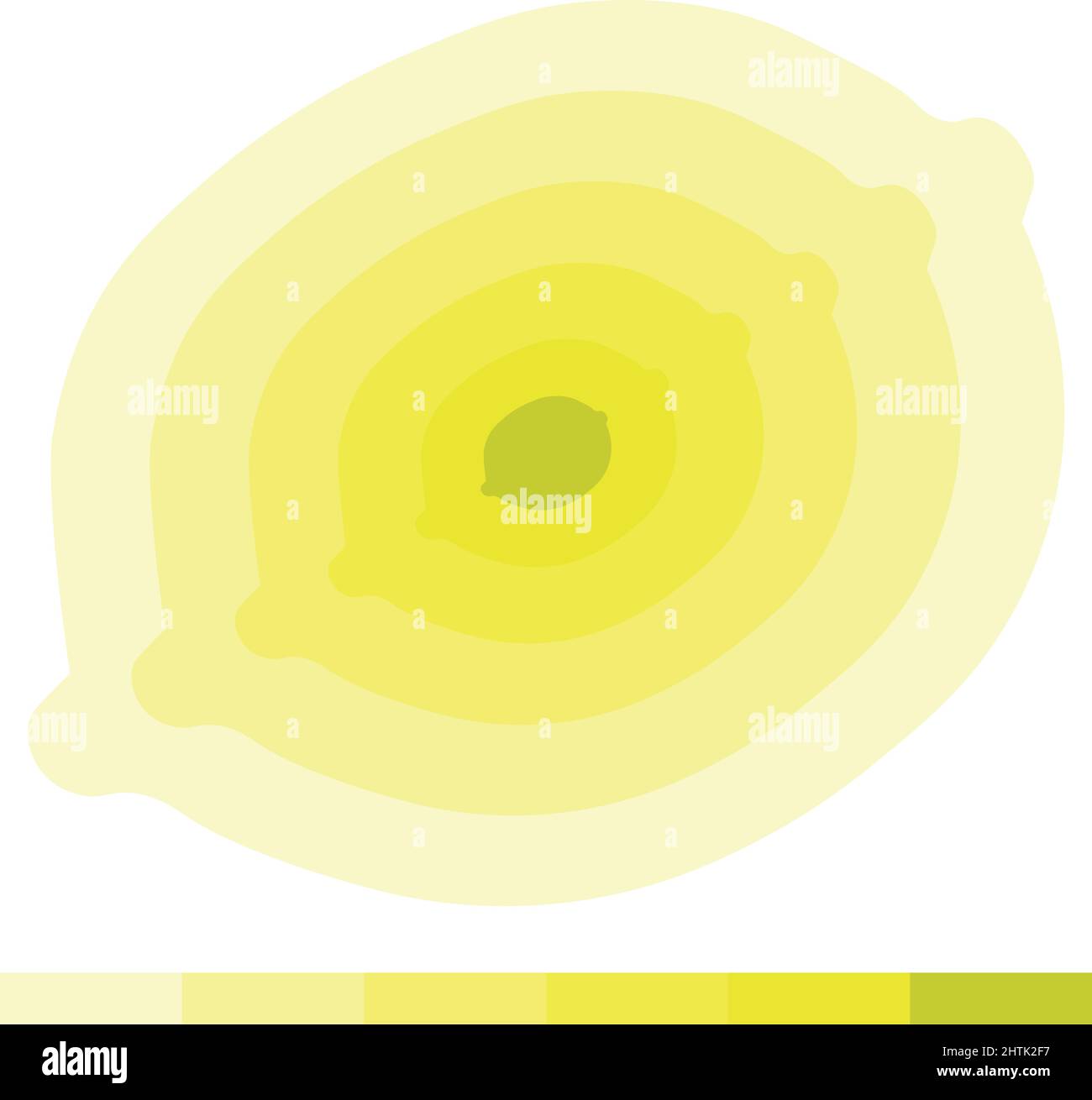 Lemon 6 pcs warm shades of color - Vector illustration Stock Vector ...