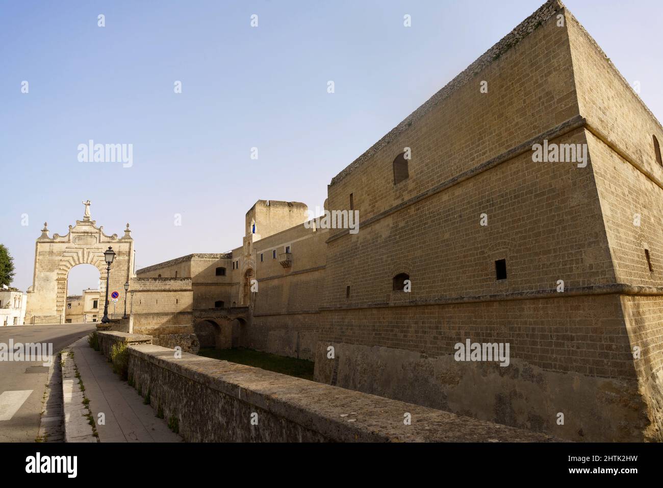 Copertino, historic city in Lecce province, Apulia, Italy. The castle ...